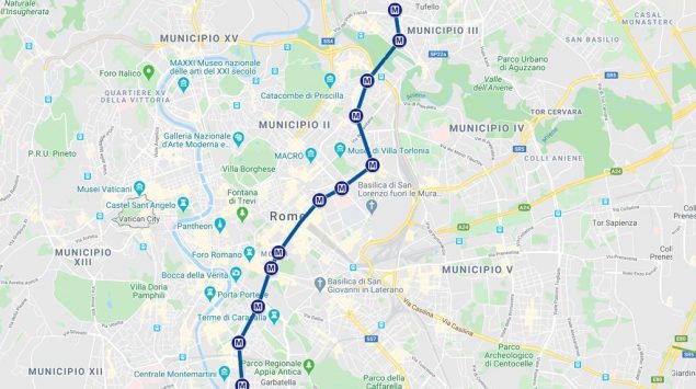 Rome Metro: the Metropolitan Railway Lines A, B, B1 and C
