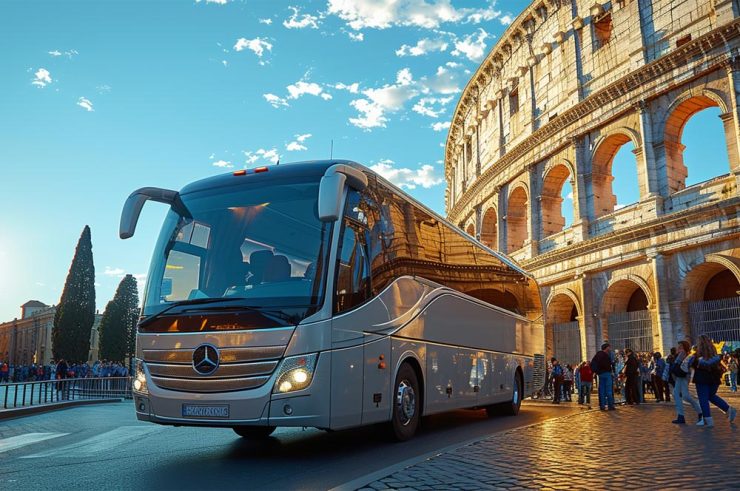 Charter bus rental in Rome. Coach with driver | ArcheoRoma